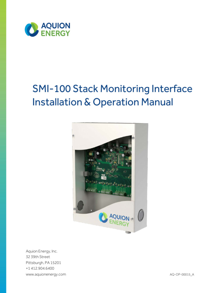 Aquion_Energy_SMI-100_Installation_Operation_Manual | PDF