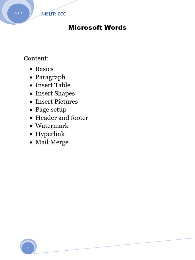 Microsoft Words | PDF | Microsoft Word | Hyperlink