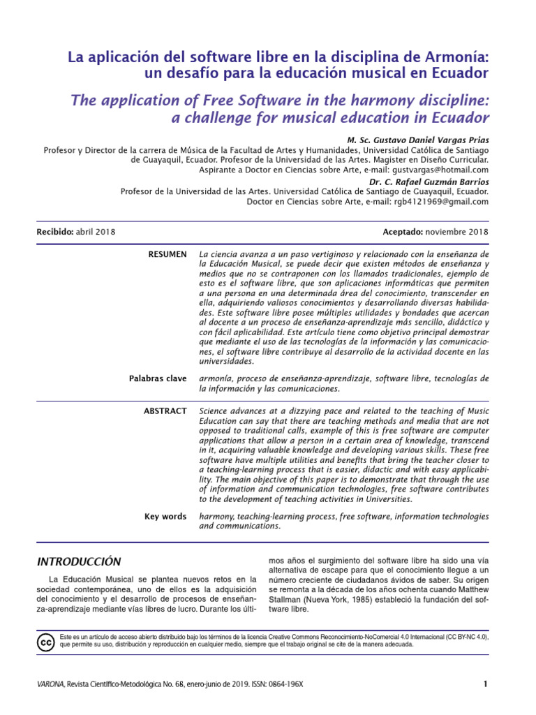 7- La aplicación del software libre en la disciplina de Armonía | PDF