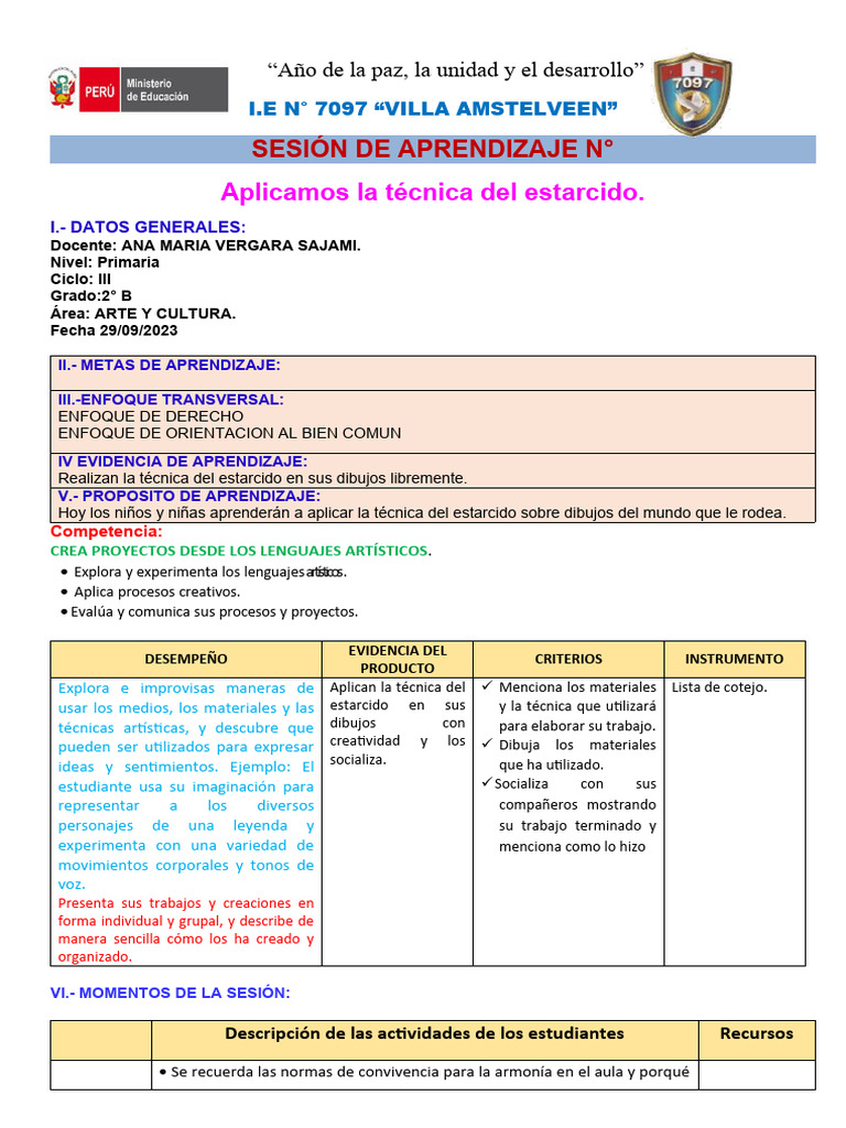 SESION Aplicamos La Técnica Del Estarcido. | PDF SESION Aplicamos La Técnica Del Estarcido. | PDF