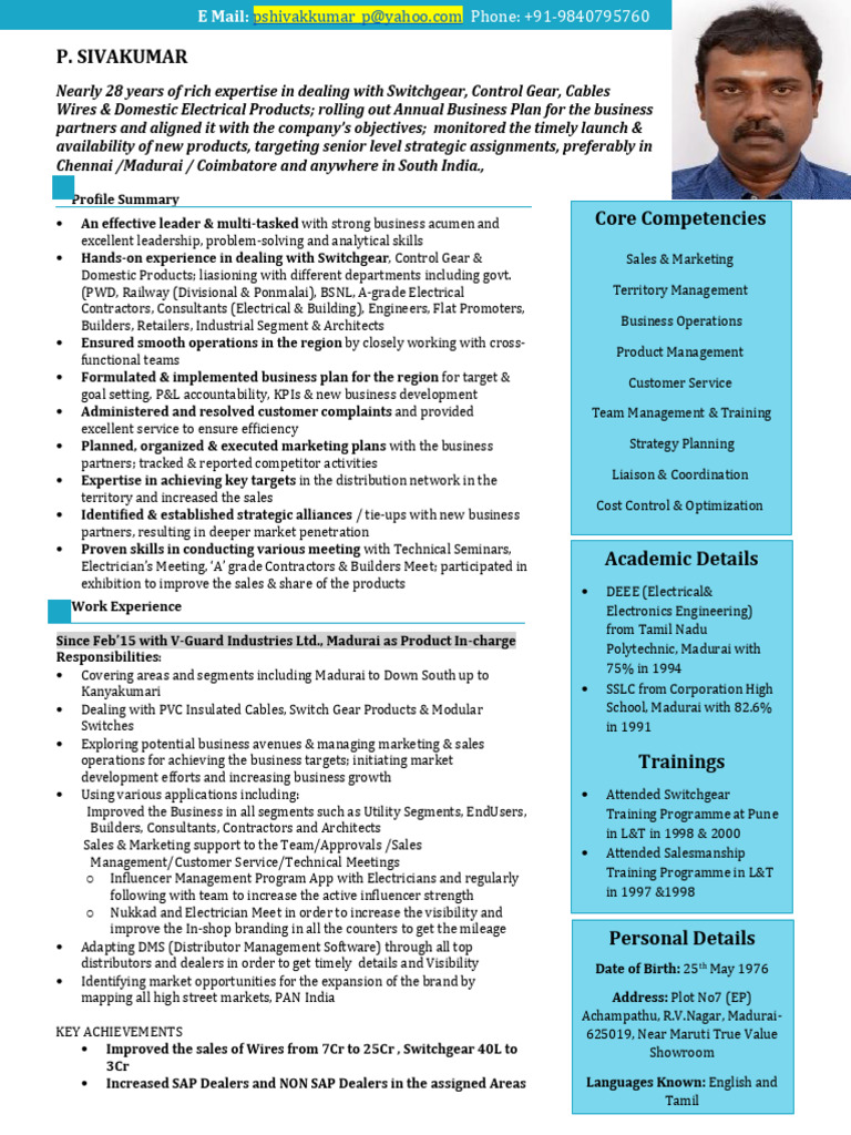 Sivakumar P CV | PDF