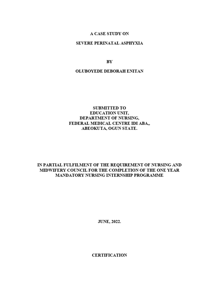 Case Study FMC | PDF | Fetus | Infant Mortality