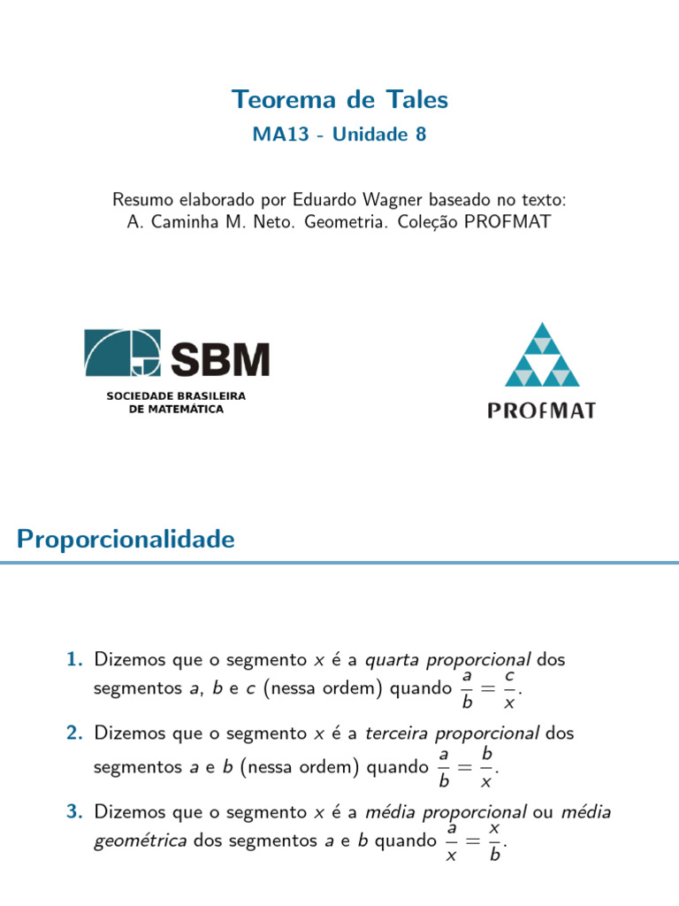 Teorema de Tales | PDF