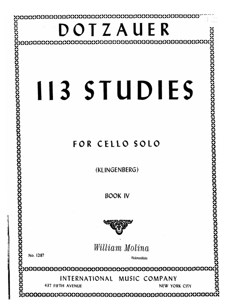 Dotzauer - 113 Studies For Cello Solo Book Iv | PDF
