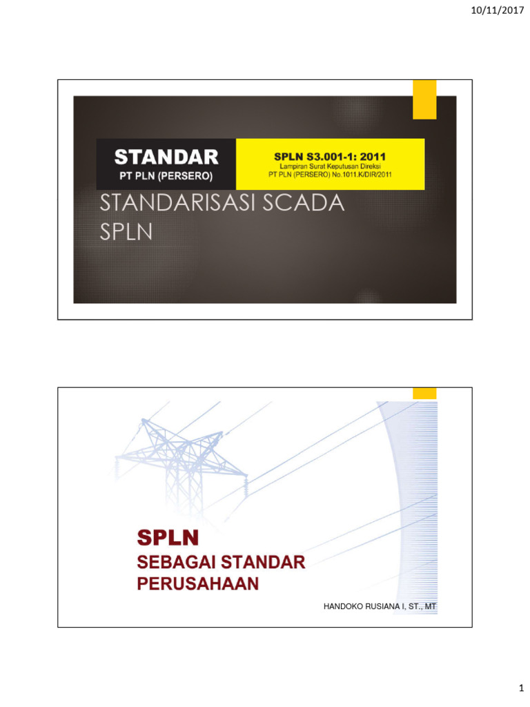 Standarisasi SPLN | PDF