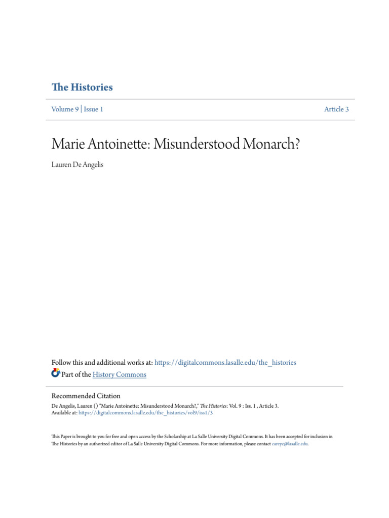 Marie Antoinette - Misunderstood Monarch | PDF