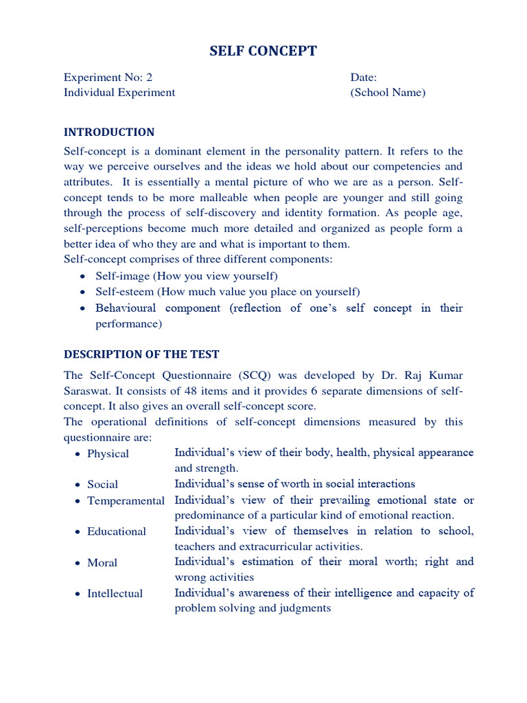 Introduction Final | PDF | Self Concept | Reference