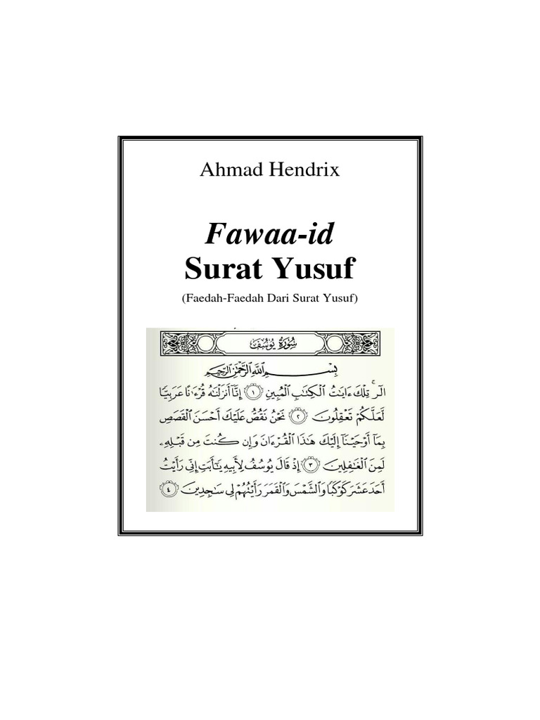 Fawaa-Id Surat Yusuf | PDF