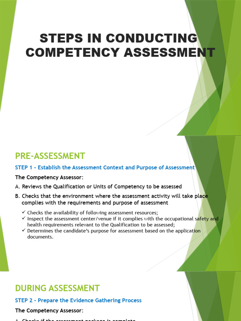 Steps in Conducting Competency Assessment | PDF