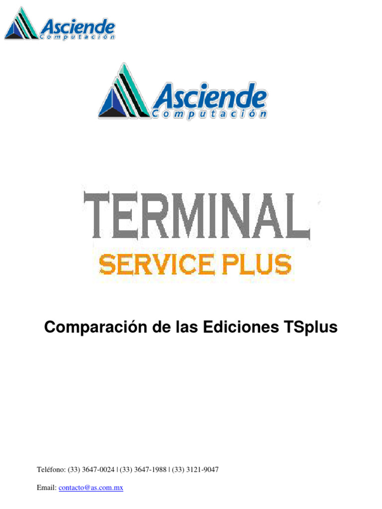 Comparación-de-las-Ediciones-Terminal-Service-Plus | PDF | Red mundial | Internet y web