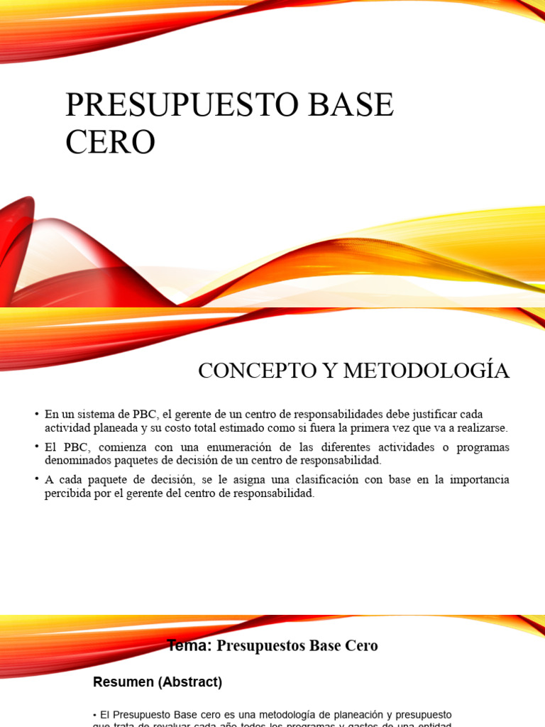 Presupuesto Base Cero | PDF