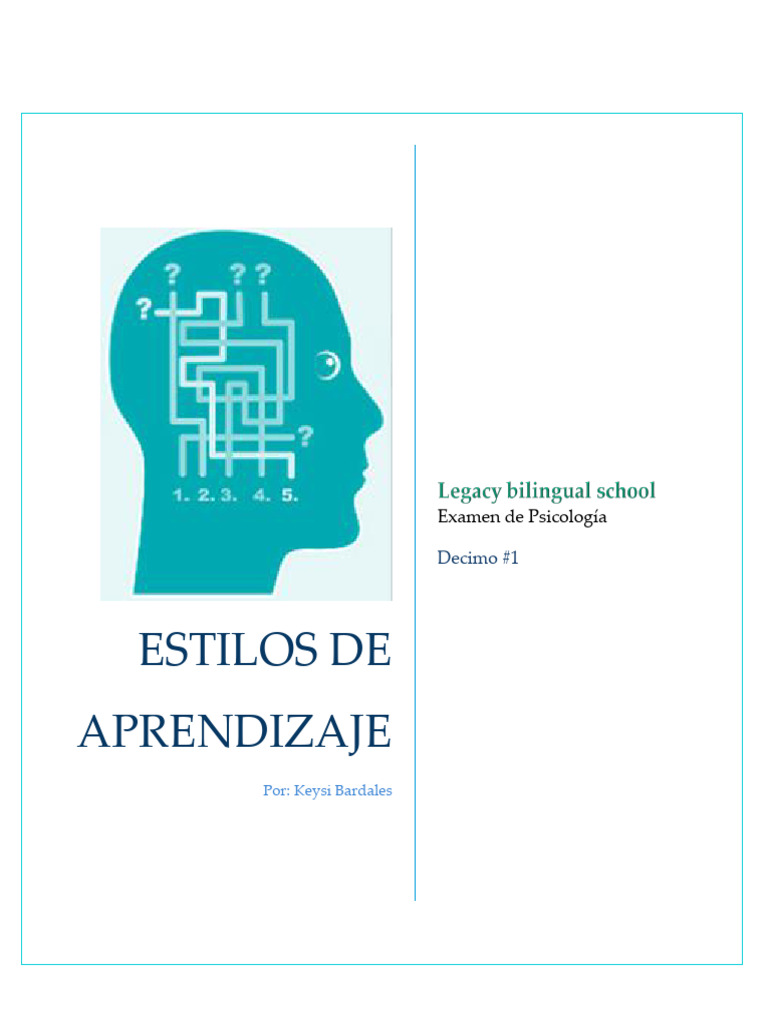 Estilos de Aprendizaje | PDF
