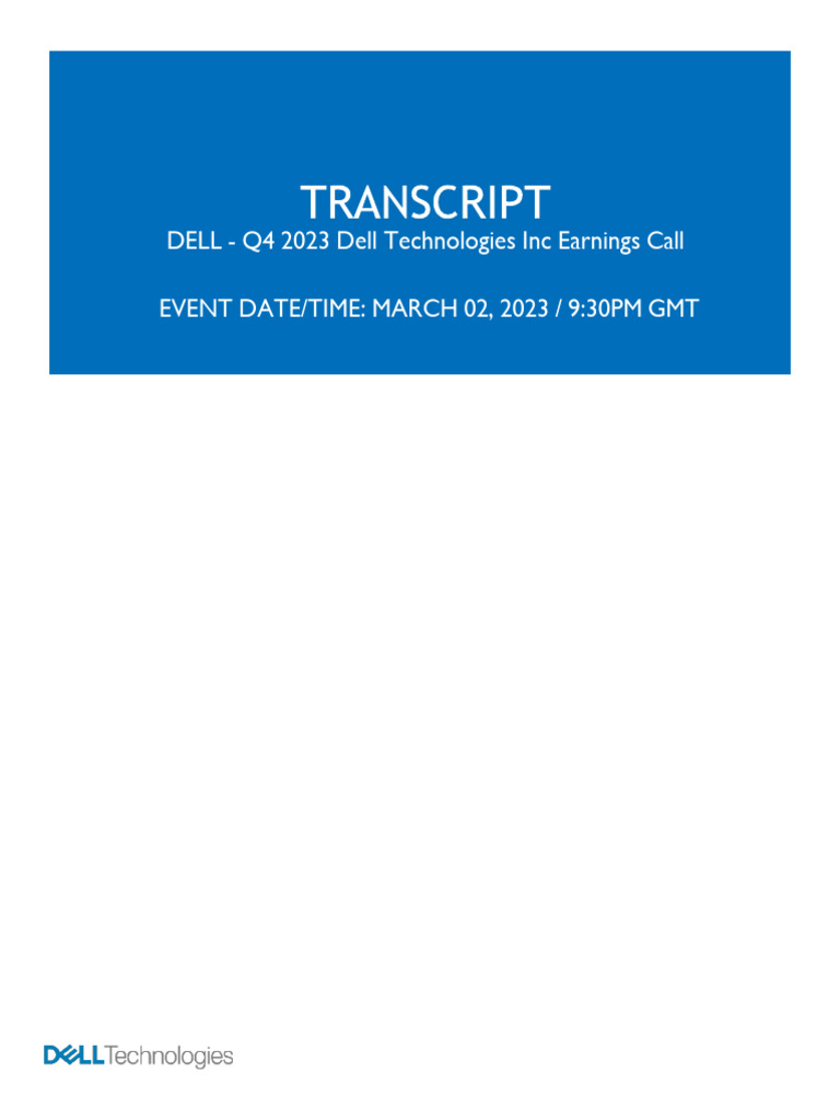 Q4 FY23 Transcript | PDF
