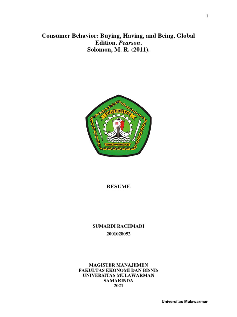 Summary - Consumer Behavior | PDF