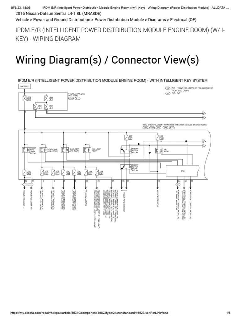 IPDM E - R (Intelligent Power Distribution Module Engine Room) (W - I-Key) - Wiring Diagram ...