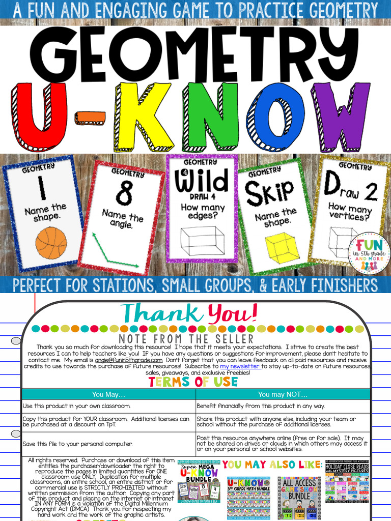 Geometry: Perfect For Stations, Small Groups, & Early Finishers | PDF ...