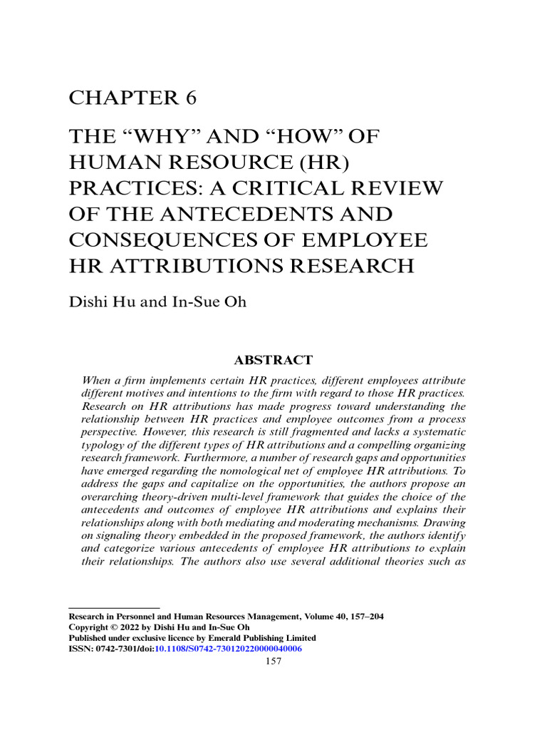 The "Why" and "How" of HR | PDF | Career & Growth