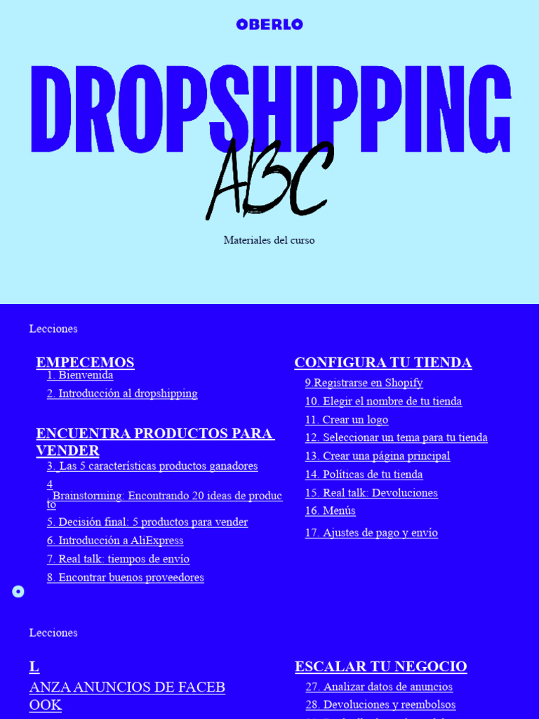 Dropshipping ABC - Materiales | PDF