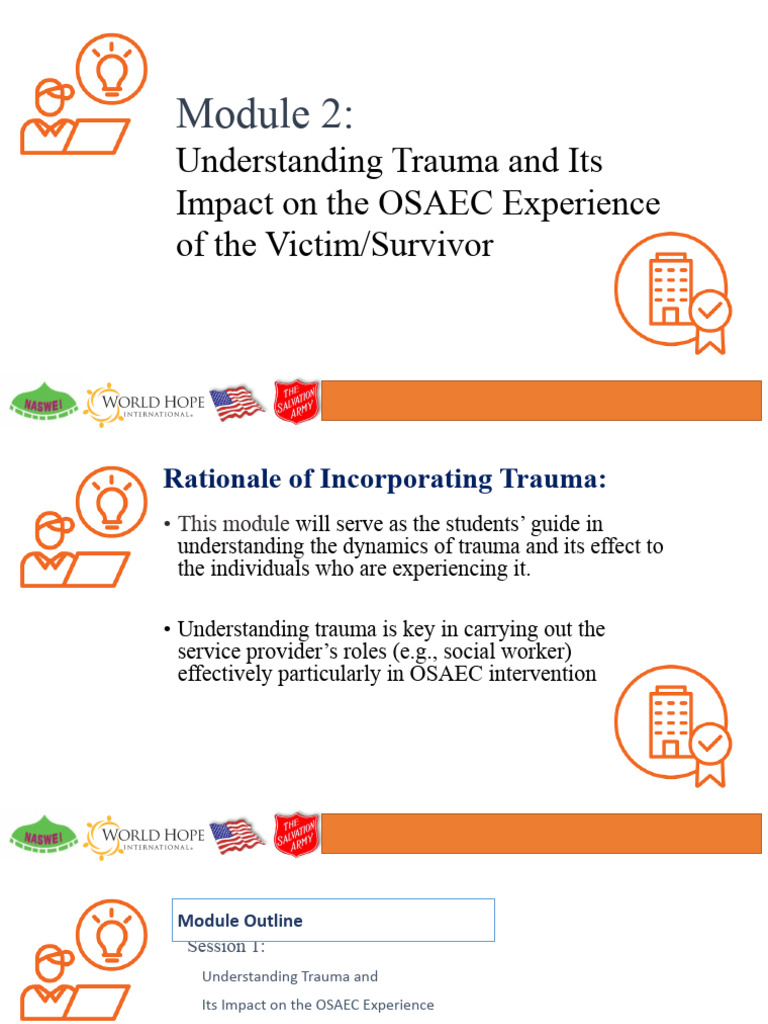 Module 2 Session 1 Trauma OSAEC | PDF | Psychological Trauma | Social Psychology