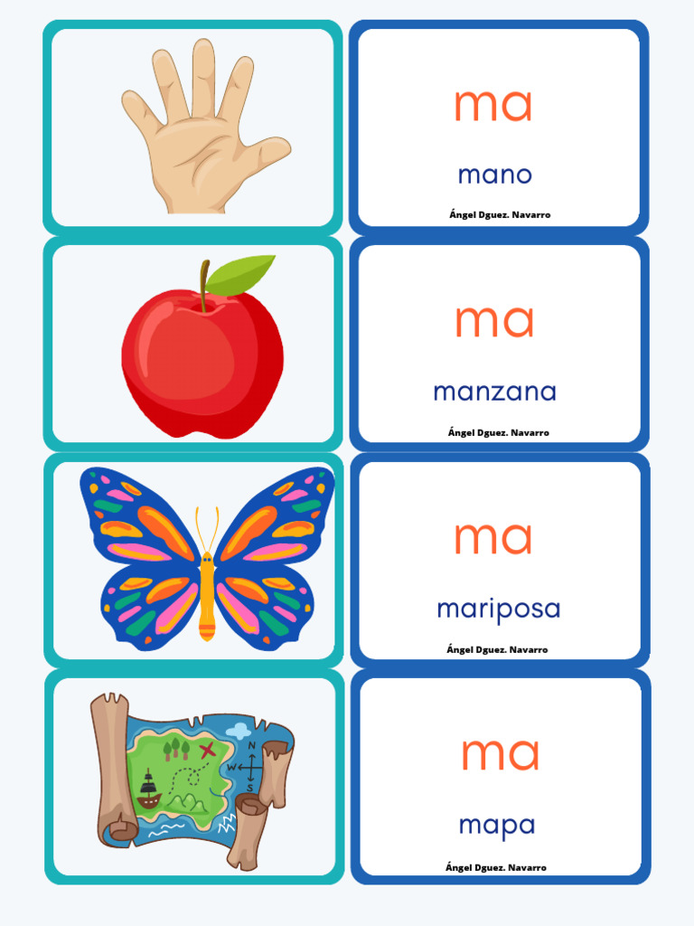 Memorama sílabas ma me mi mo mu | PDF