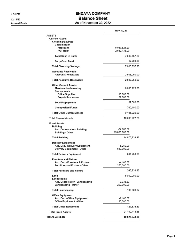 Balance Sheet | PDF | Balance Sheet | Equity (Finance)