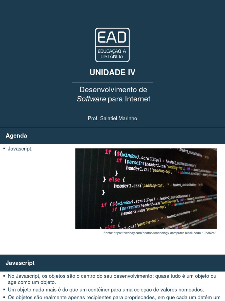 Slides de Aula IV - Desenvolvimento de Software para Internet | PDF ...