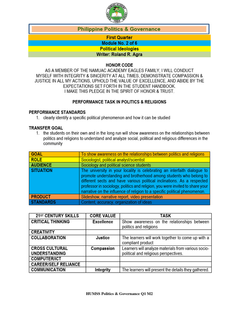 HUMSS PPG Q1 M2 | PDF