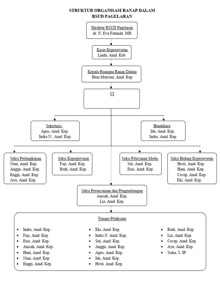 Struktur Organisasi Ranap Dalam Baru | PDF