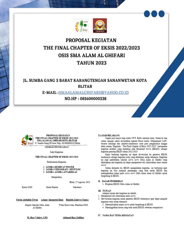 Proposal Kegiatan Eksis | PDF