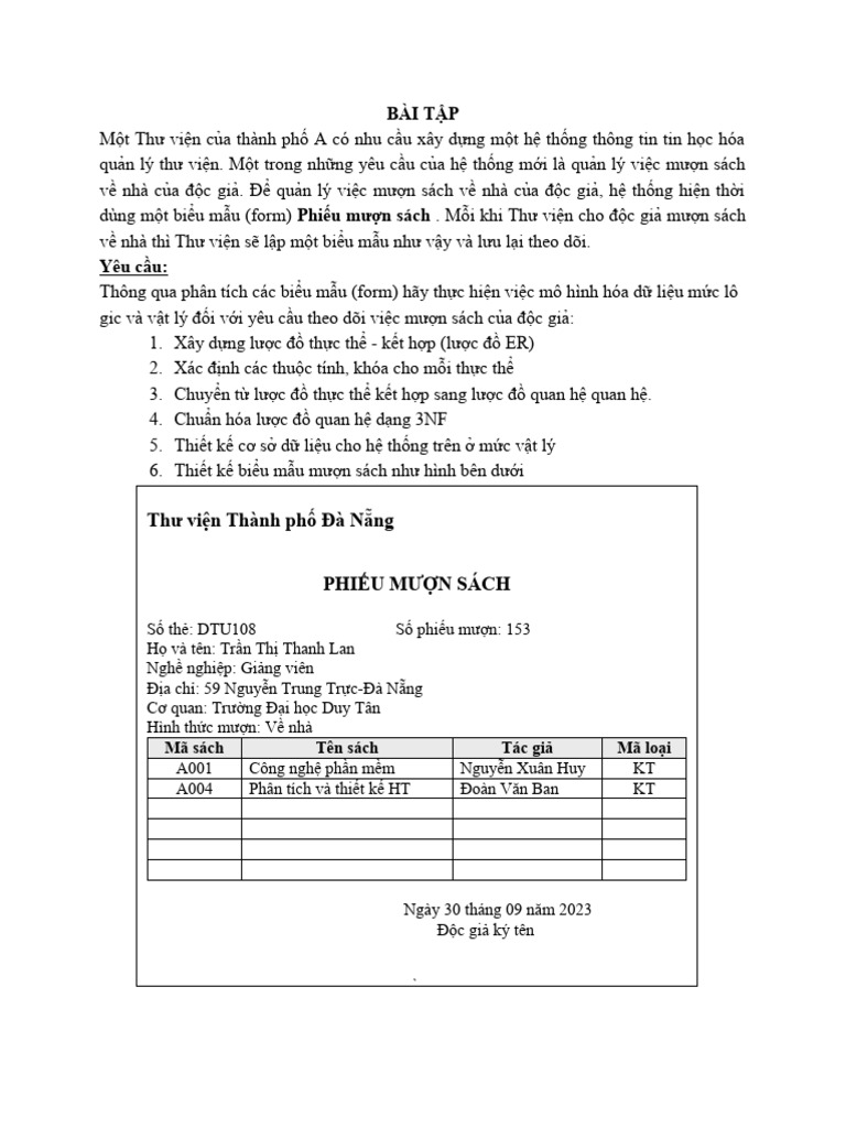 Baitap_thiết Kế Csdl_ Giao Diện | PDF