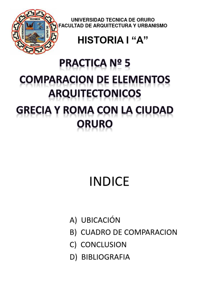 2023 PRAC 5 Grecia, Roma Ciudad ORURO | PDF