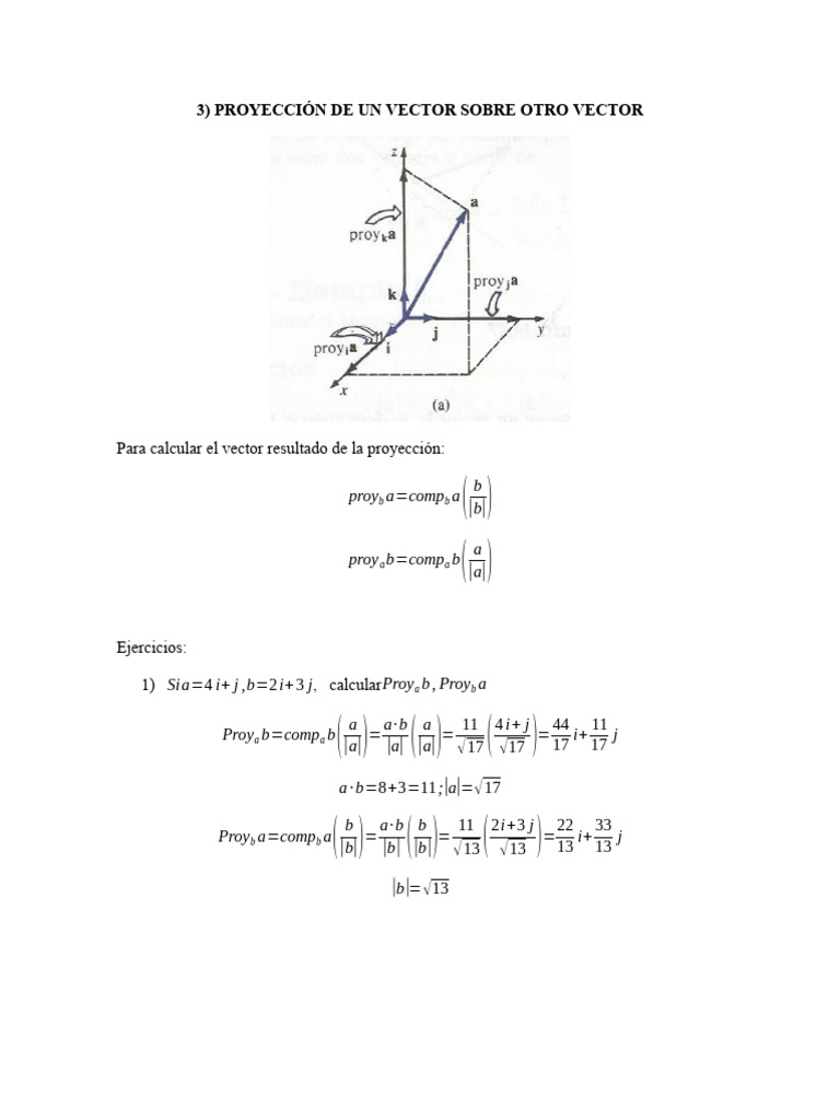 Proyección de Un Vector Sobre Otro Vector | PDF