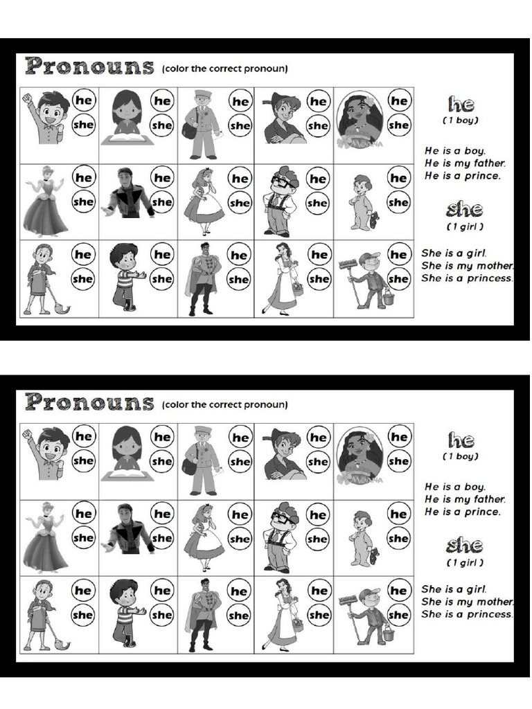 He, She - Personal Pronouns | PDF