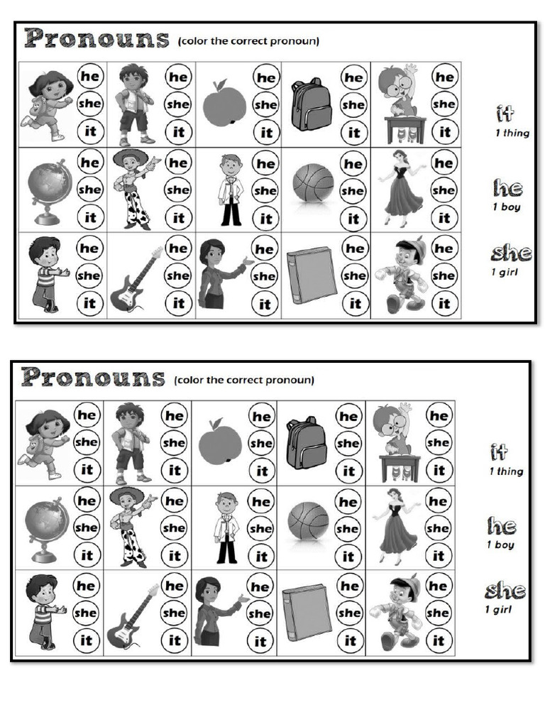 He, She, It - Personal Pronouns | PDF
