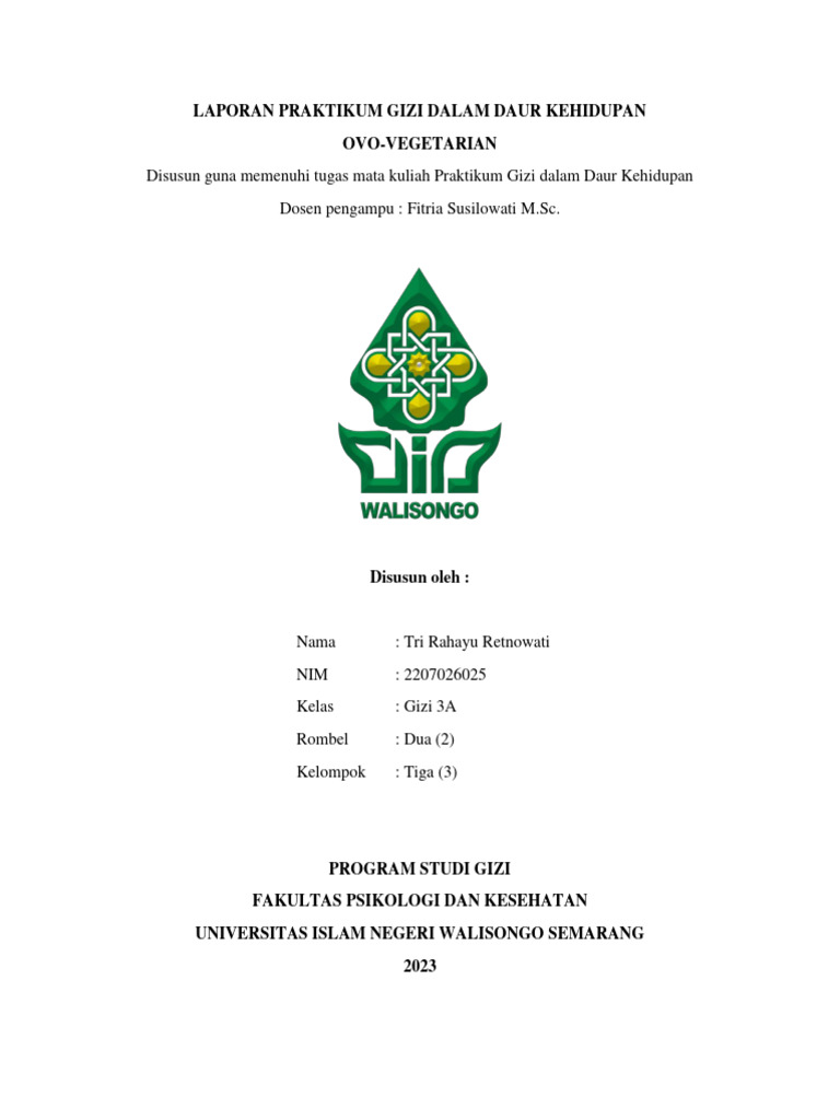 Tri Rahayu Retnowati (2207026025) Laprak Vegetarian GDH | PDF