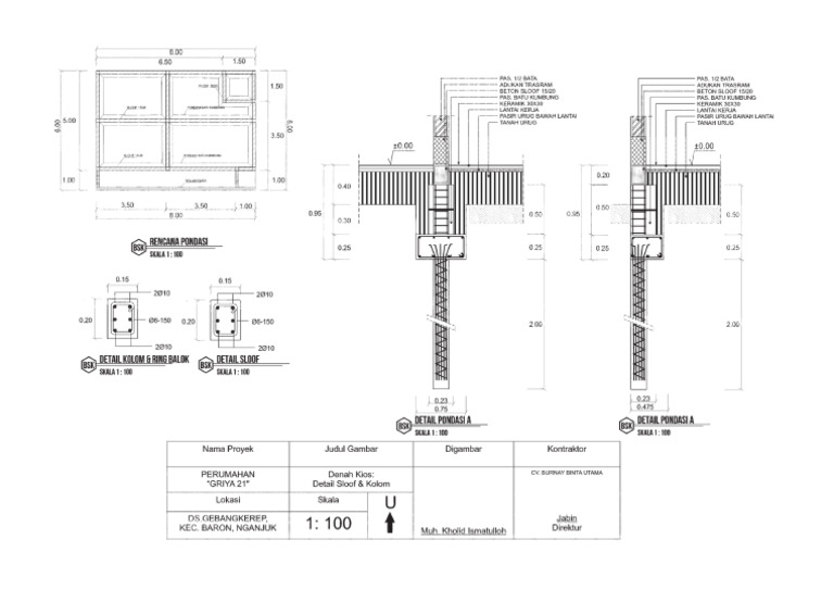 RAB Kios (Sloof & Kolom) | PDF