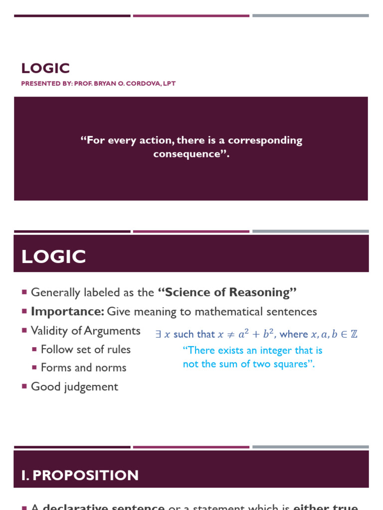 Logic-Lecture MMW | PDF | If And Only If | Logic