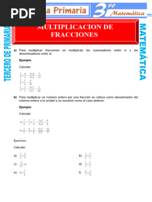 Multiplicar Fracciones Con Numeros Enteros