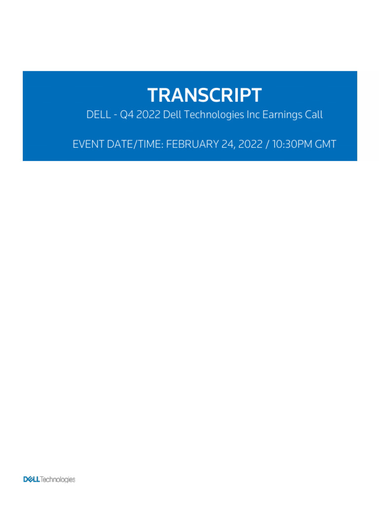 Q4 FY22 Earnings Transcript | PDF