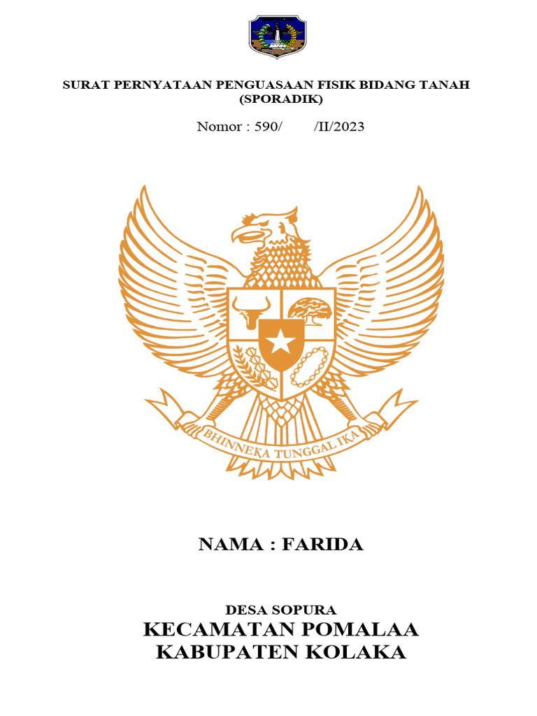 Surat - Pernyataan - Penguasaan - Fisik - Bidang - Tanah MURSALIN | PDF