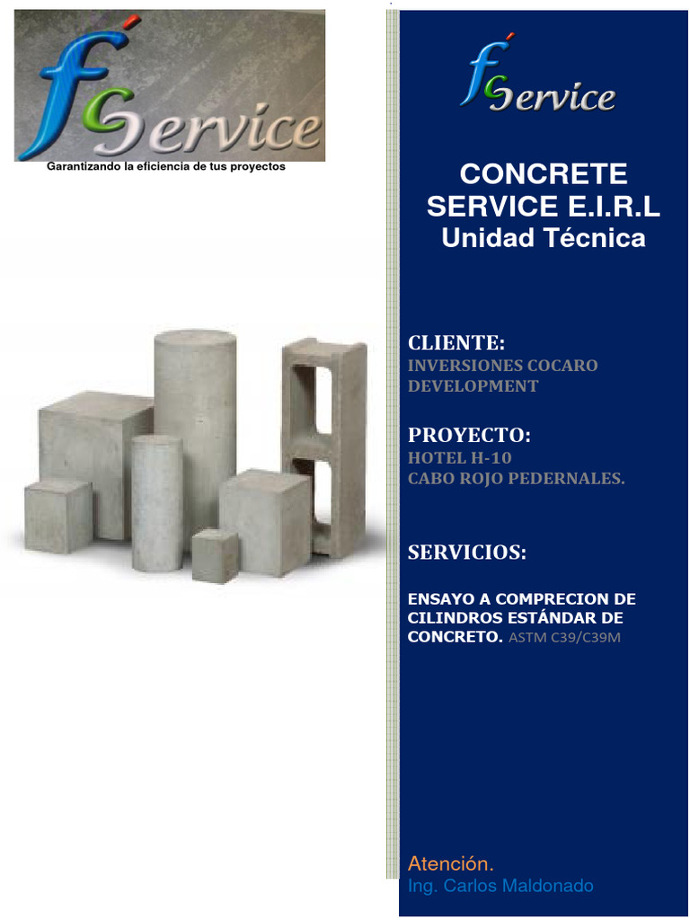 002 Resultados Ensayos de Cilindros - Inversiones Cocaro Development ...