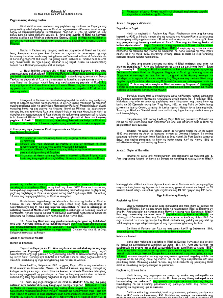 D FB Rizal Kabanata 4 1 | PDF