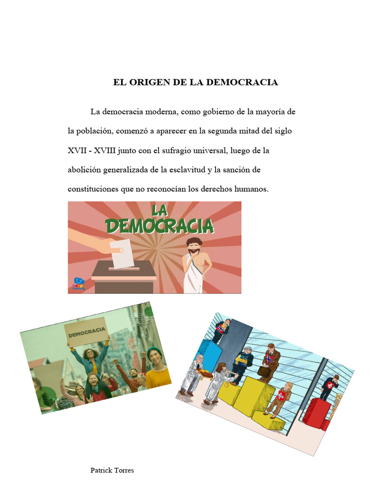 El Origen de La Democracia | PDF El Origen de La Democracia | PDF