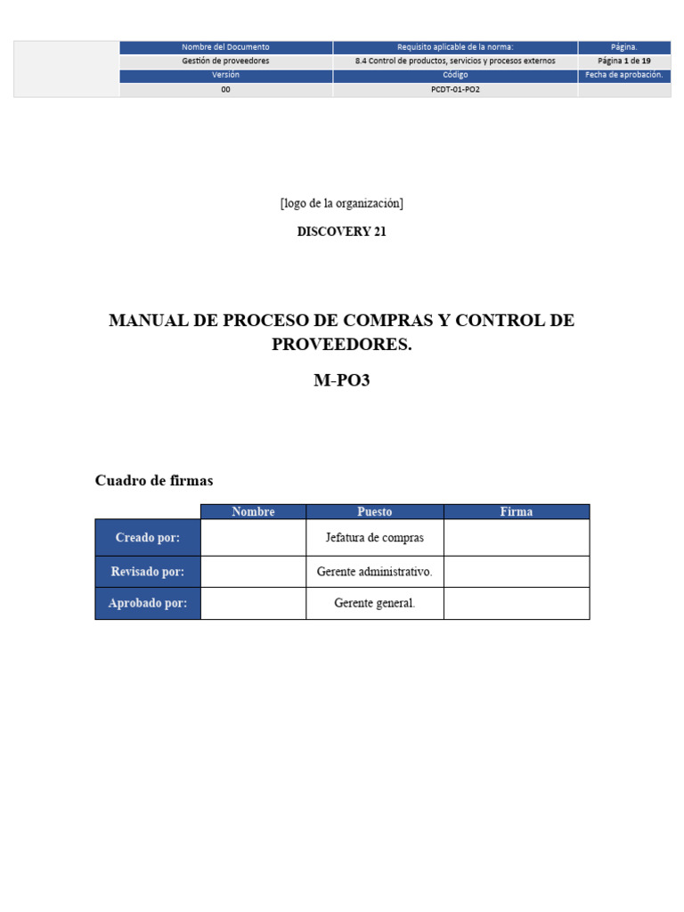 Manua de Proceso Sesion 1 M-PO2 | PDF