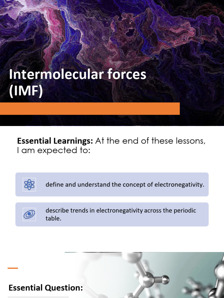 Week 1 2 Intermolecular Forces IMF FINAL | PDF
