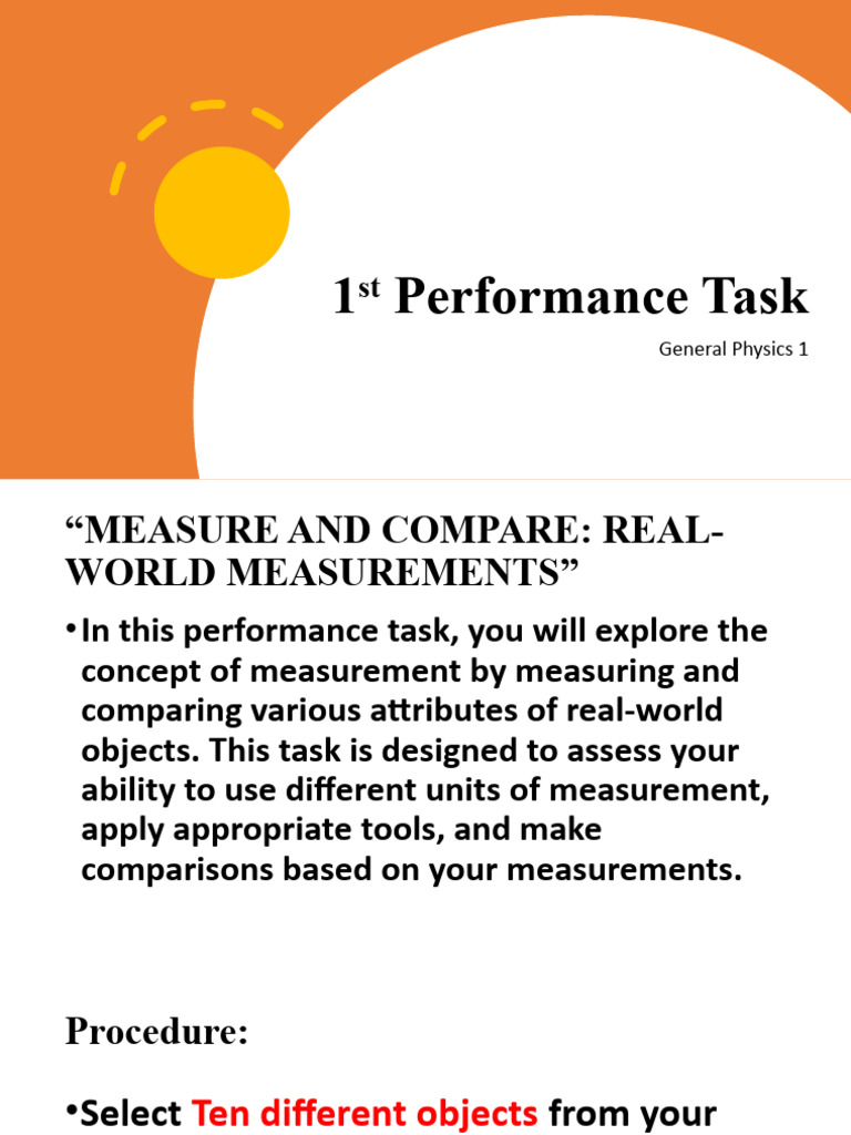 1st Performance Task | PDF | Measurement | Deductive Reasoning