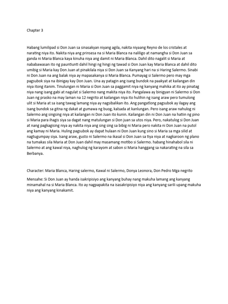 Ibong Adarna Chap 3 | PDF