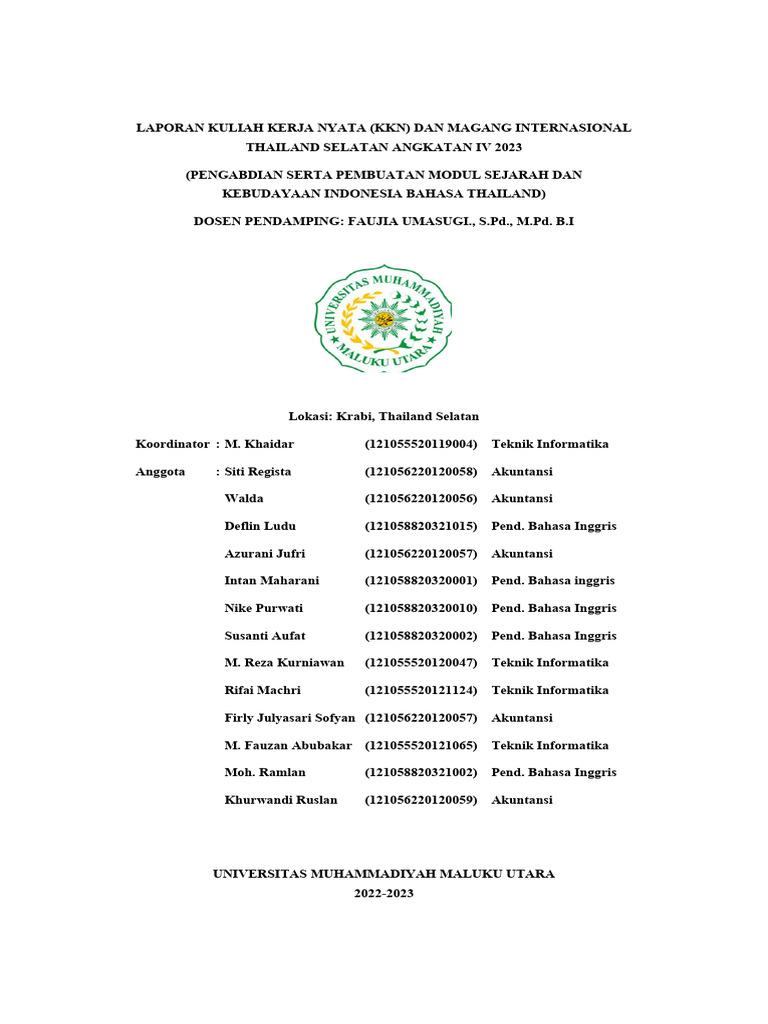 Laporan KKS Gabungan_NEW | PDF