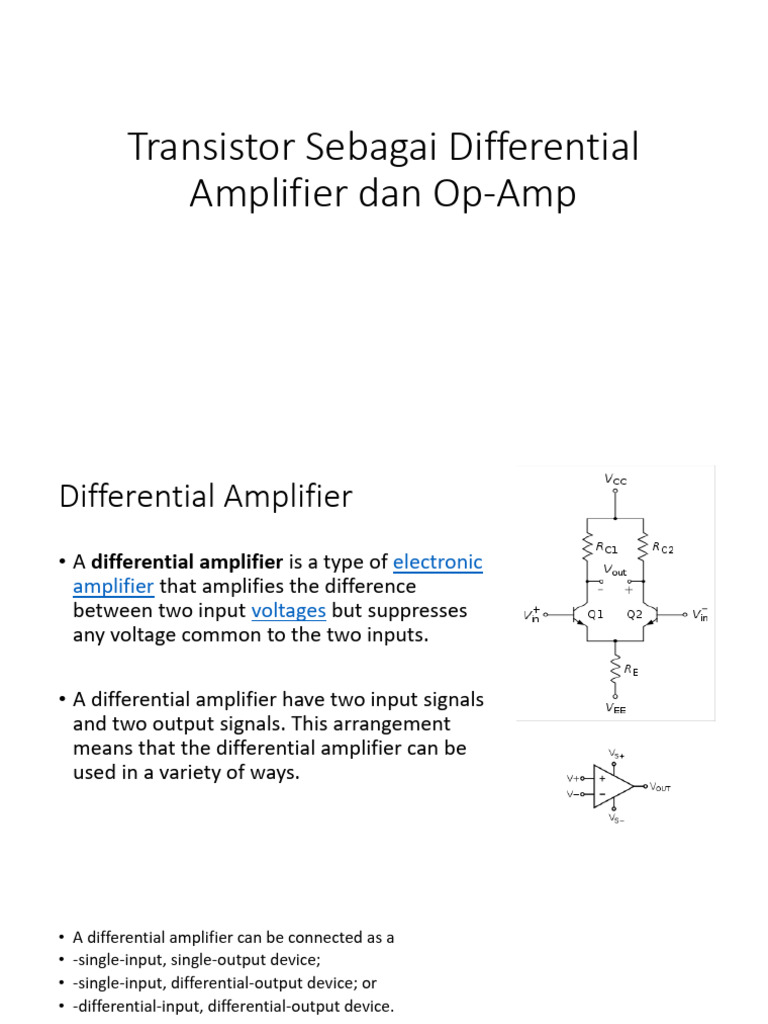 Teori - Diff Ampli N Cermin Arus N Opamp | PDF