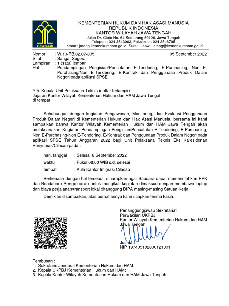 Kementerian Hukum Dan Hak Asasi Manusia Republik Indonesia Kantor ...